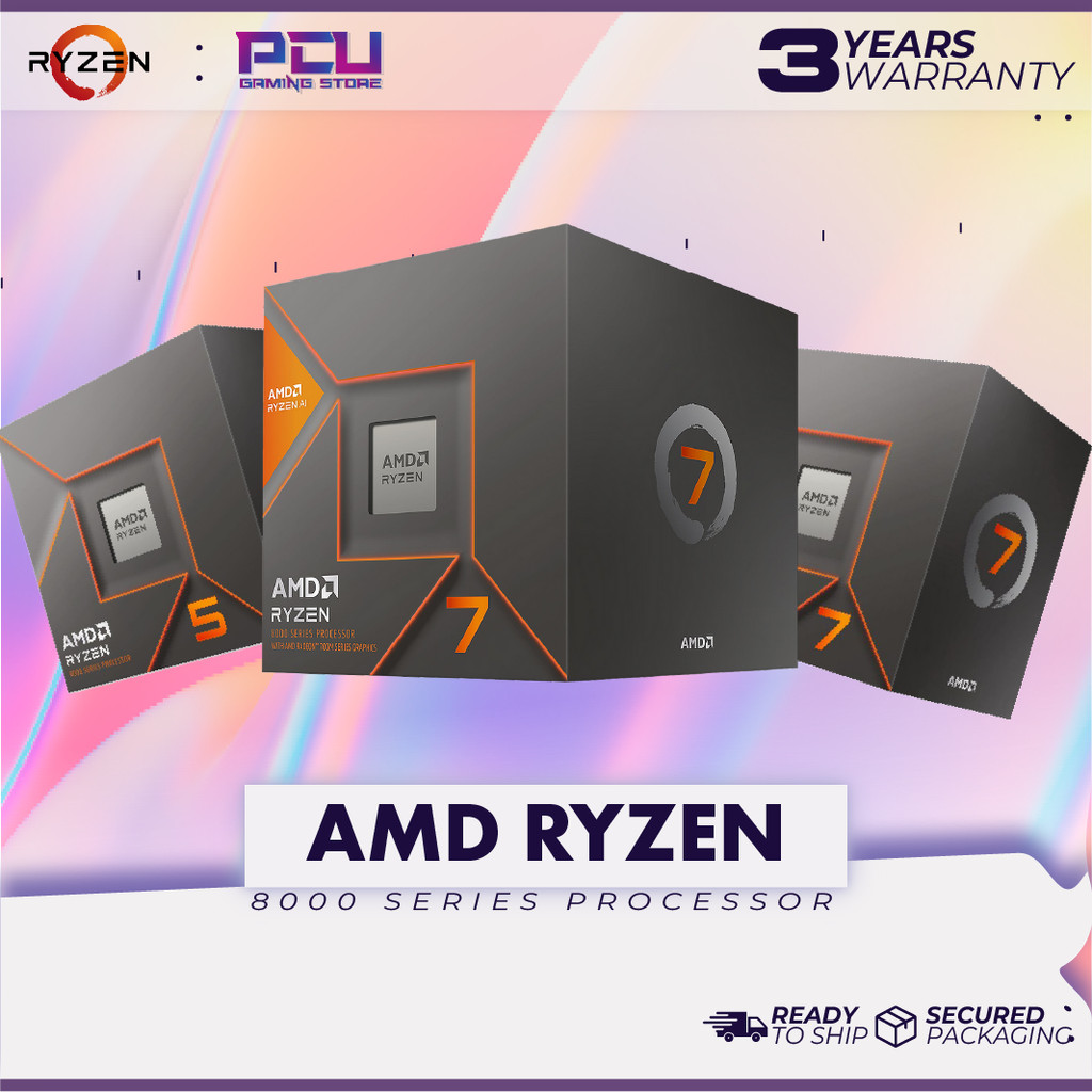 # PCU LEGACY # AMD RYZEN 5 8400F 8600G / RYZEN 7 8700F 8700G PROCESSOR / AMD AM5( 3Y WARRANTY ...