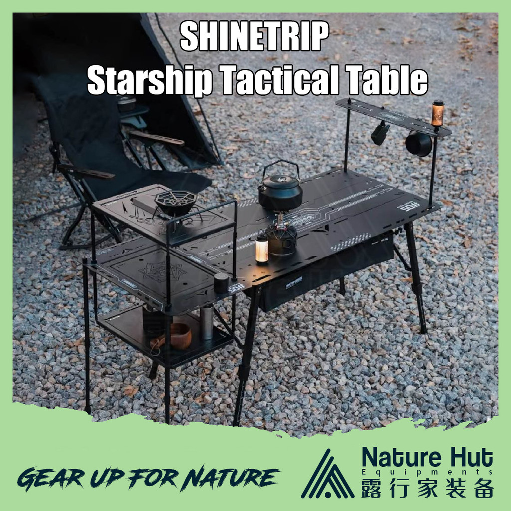 SHINETRIP Starship Tactical Camping Table Folding IGT Foldable Meja ...