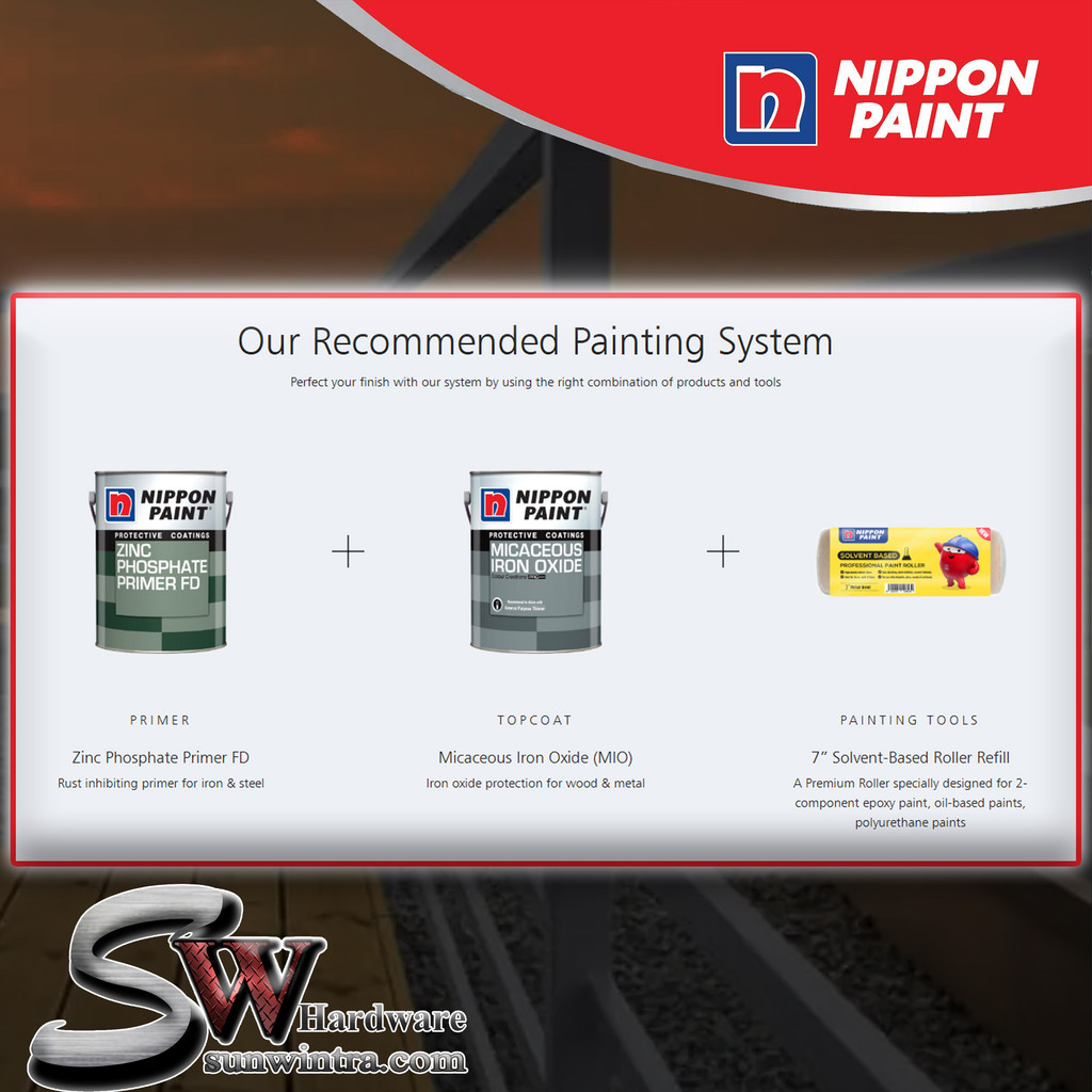 NIPPON 5L Protective Coating Micaceous Iron Oxide (MIO) 3 Colours ...