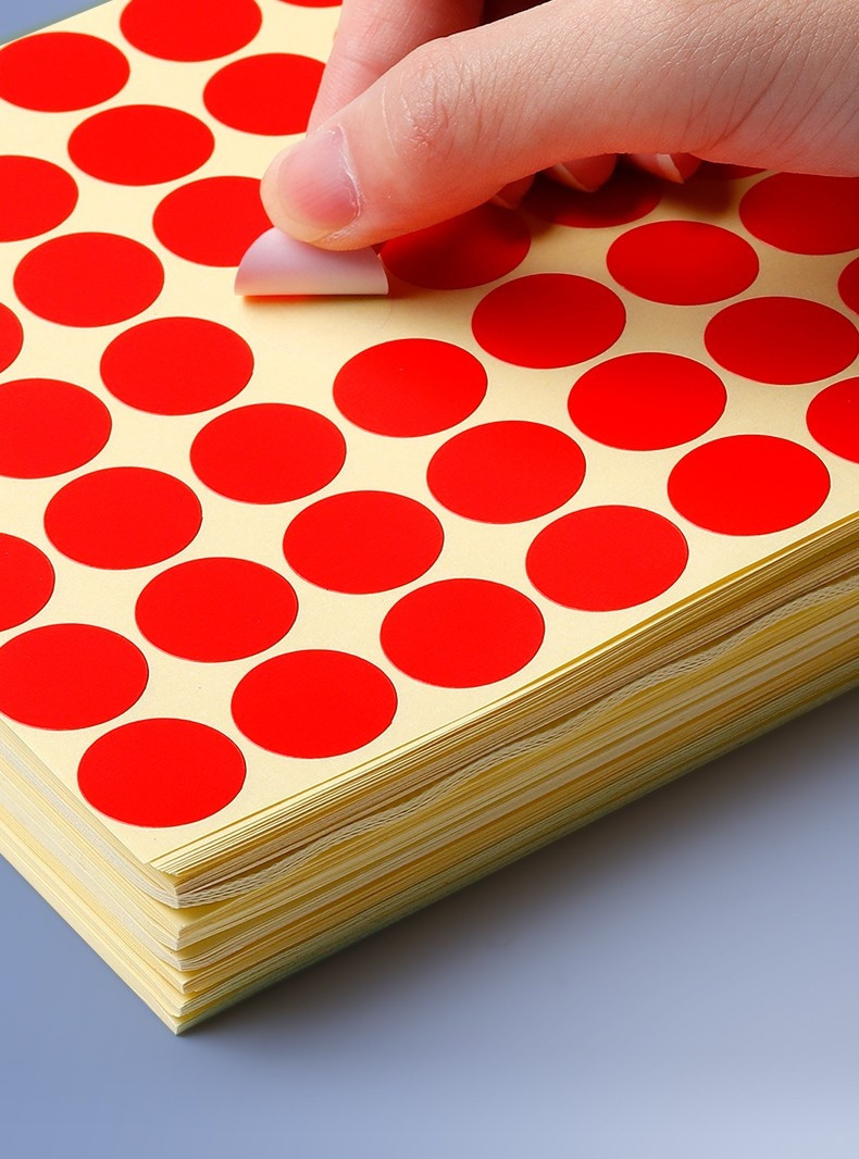10 Sheets Mix Color Dot Sticker Self Adhesive Stationery Sticker Round ...