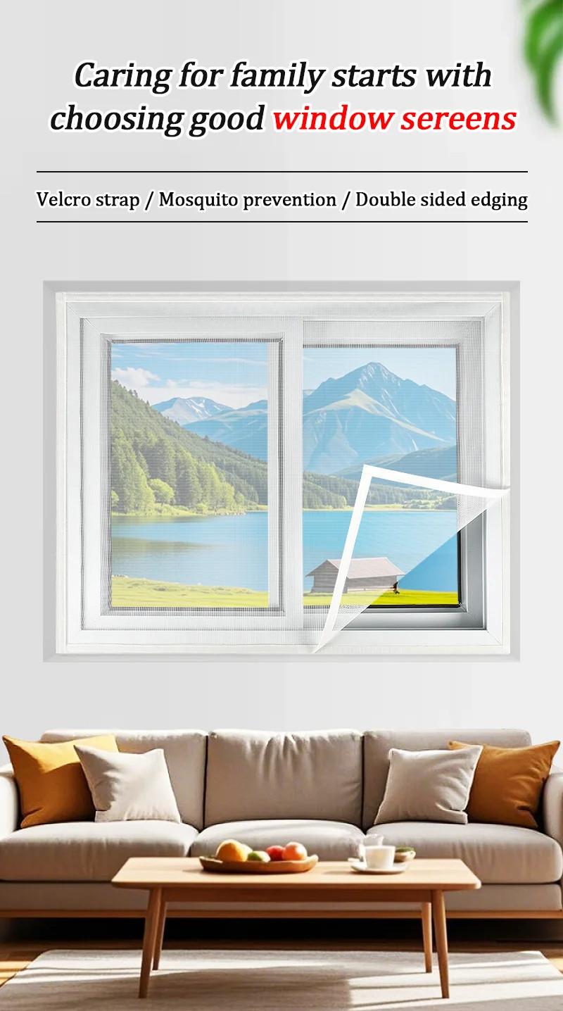 Customizable Size DIY Customizable Self-adhesive Anti-mosquito Window ...