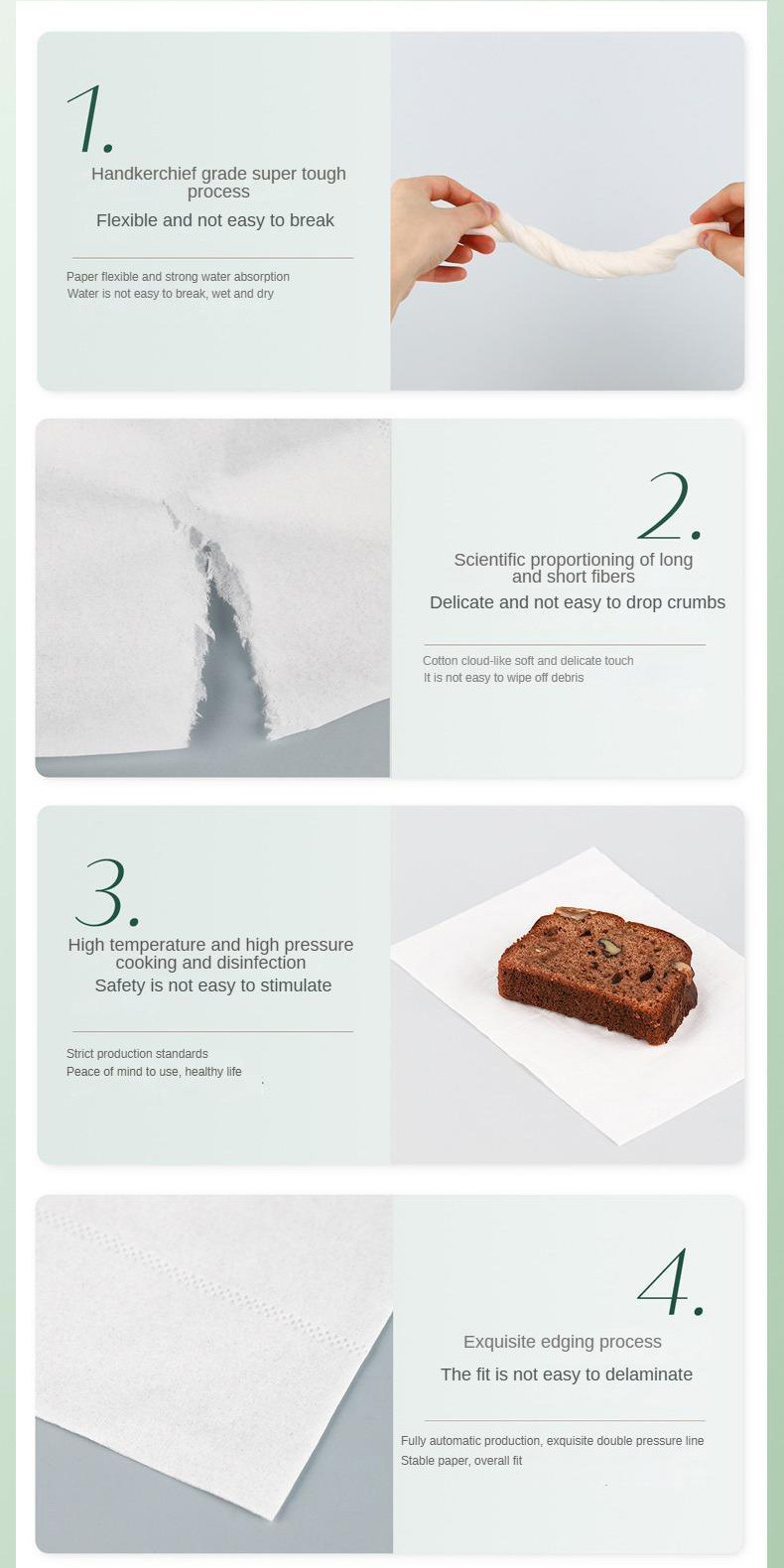 COCOSUFT 【24 Packs】6,240 helai 4-Layer Tissue S size 120×175mm 260 ...