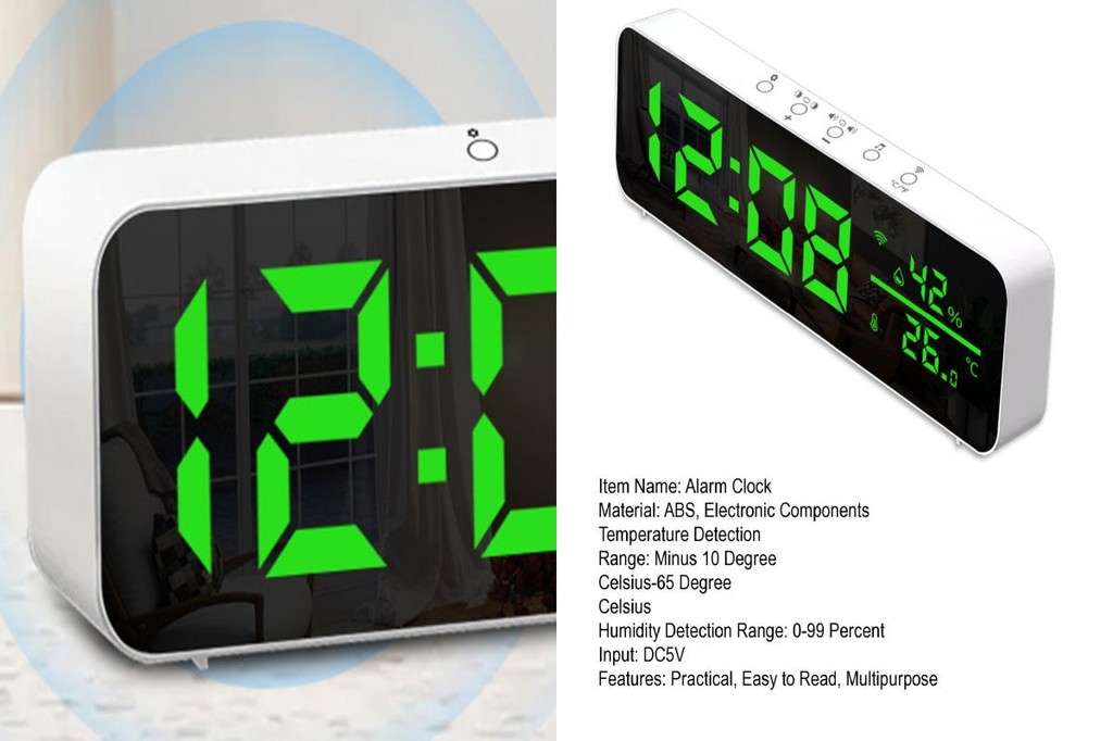 kuaileb Led Wall Clock Modern Design Led Clock Smart Wi-fi Led Digital ...