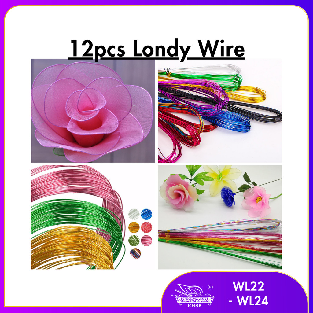 12pcs LONDY WIRE/ CRAFT WIRE/ DAWAI KAWAT BUNGA STOKIN/ DIY STOCKING ...
