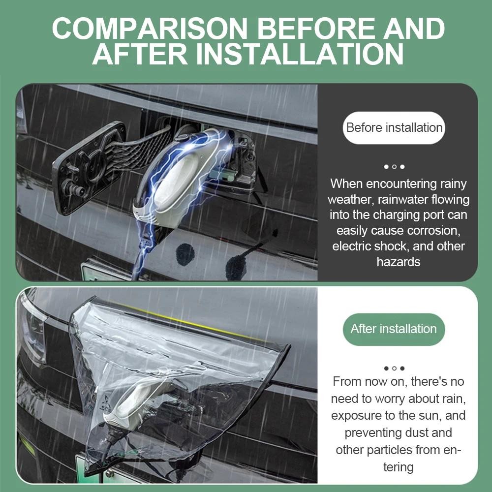 Car Charging Magnetic Cover Electric Outdoor EV Charger Plug Port ...