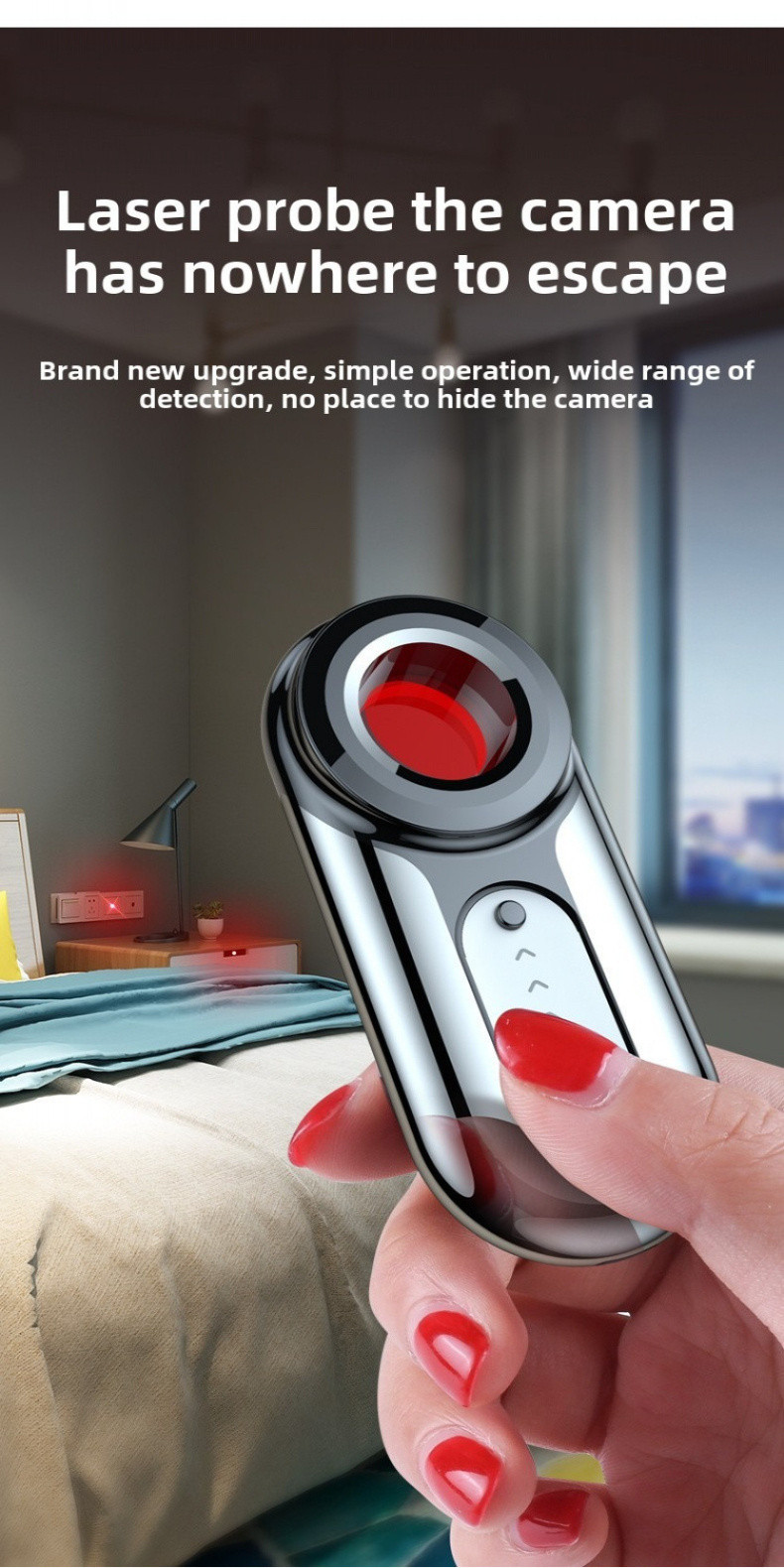 AK470 Hidden Camera Detector Device Anti Spy Hidden Camera Spy Bathroom ...