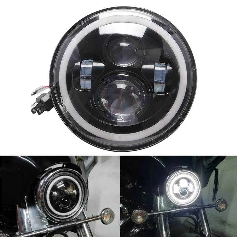 7 inch Round LED Motorcycle Headlight for Harley Touring Yamaha BMW ...