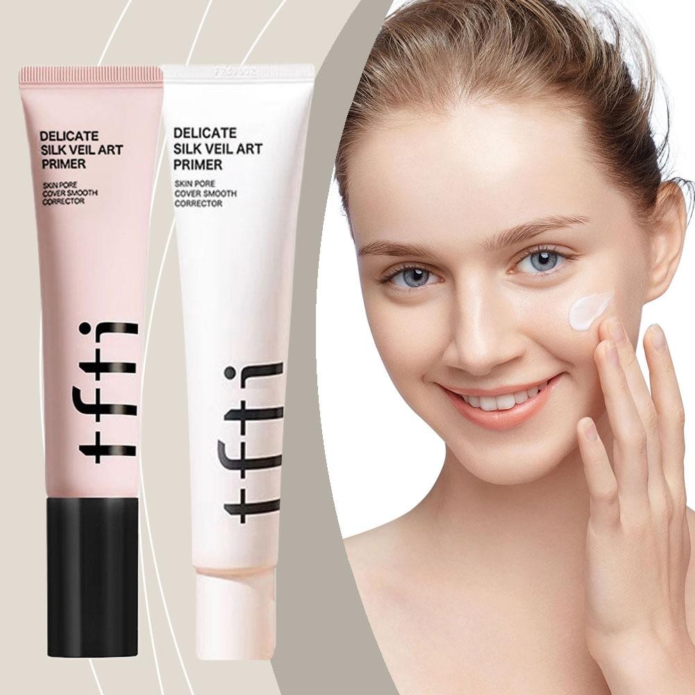 Korea TFIT Facial Makeup Foundation Cream Primer Pore Cover Brightening ...