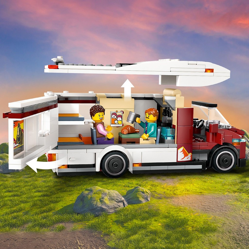 LEGO 60454 City Holiday Adventure Camper Van Building Toy Set (385 ...