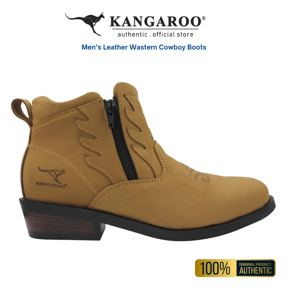 KANGAROO Original Men Genuine Leather 6.5" Boots - Camel 8661-S15 ...