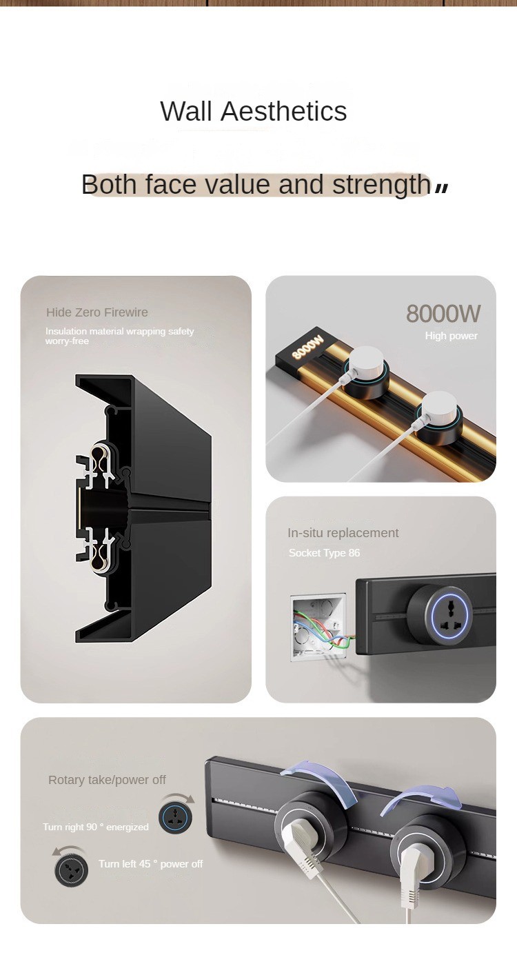 Movable Track Socket Movable Multi-Function Power Strip Power Strip ...
