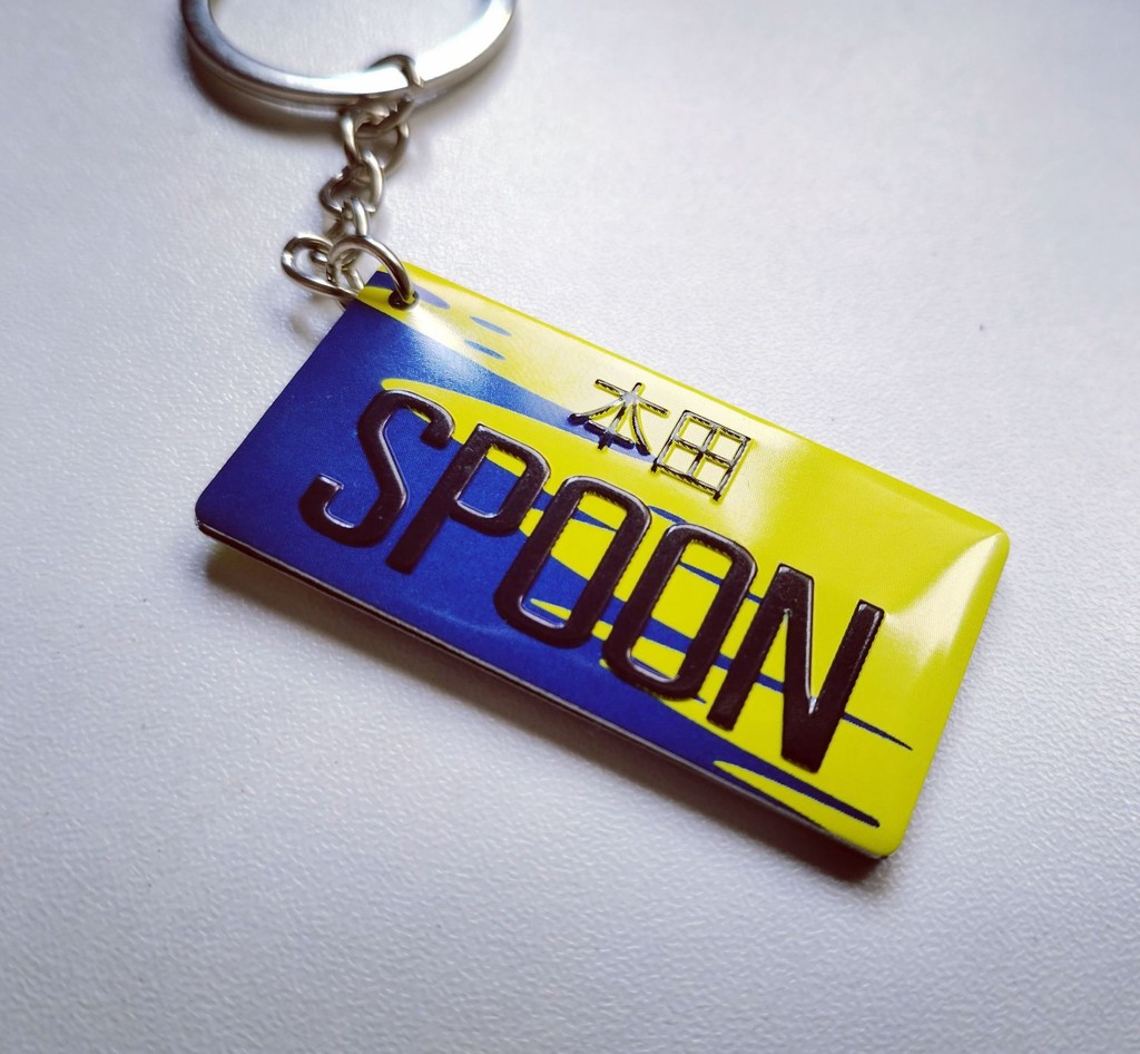 Japanese JDM cultural metal aluminum small license plate keychain AE86 Trendy pendant initial ...