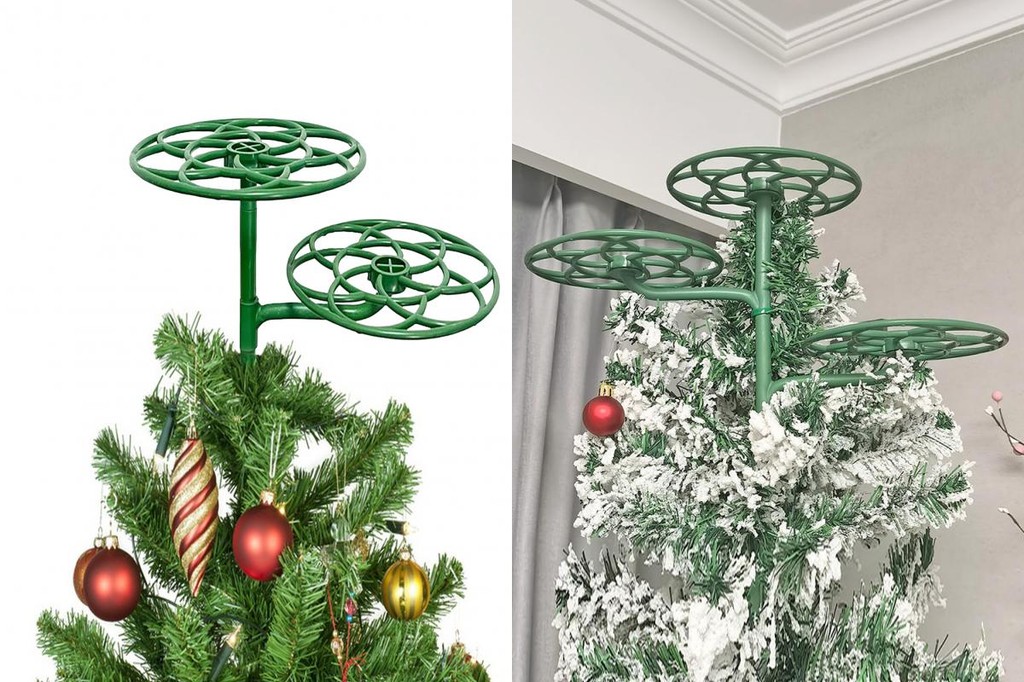 Bestus| Anti-slip Tree Topper Stand Stable Christmas Tree Topper Base ...