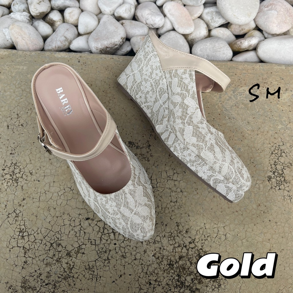 SM Peony 4 Inch Kasut Wedges Wanita Women Plain Pointed Toe Wedge ...