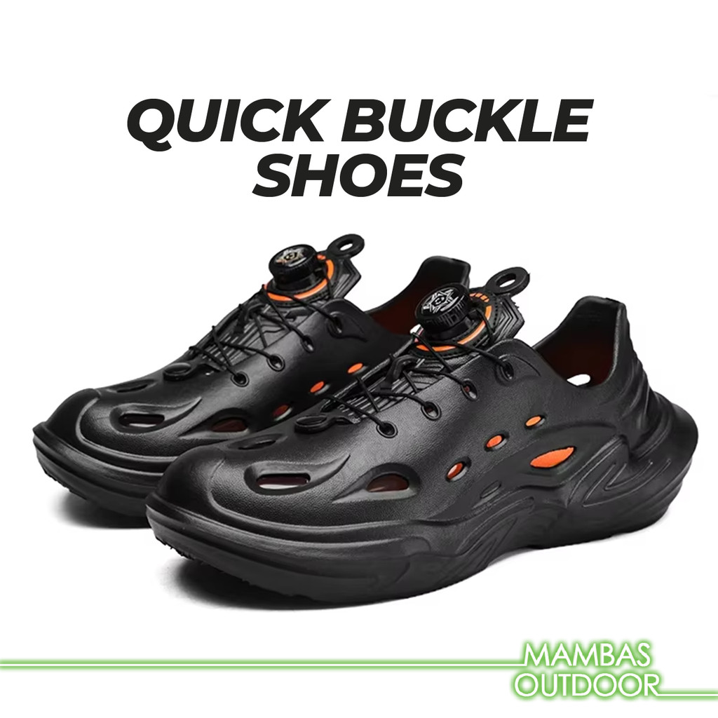 Quick Buckle Shoes Waterproof Kasut Sarung Selipar Getah Pancing ...