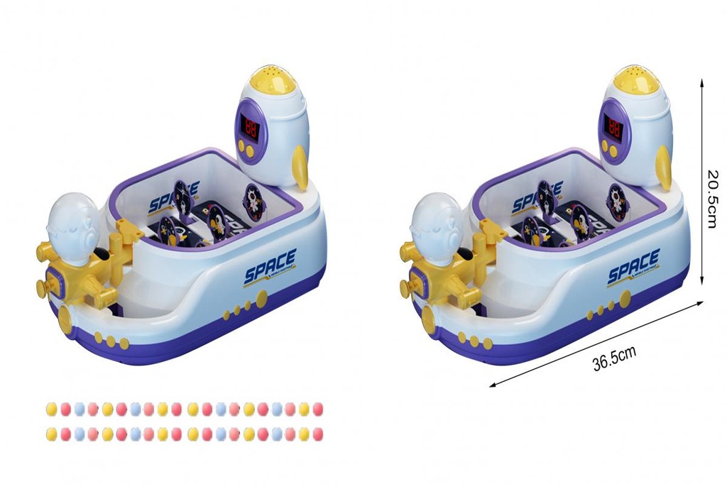 {biling} Portable Pinball Machine Kids Pinball Machine Space Station ...