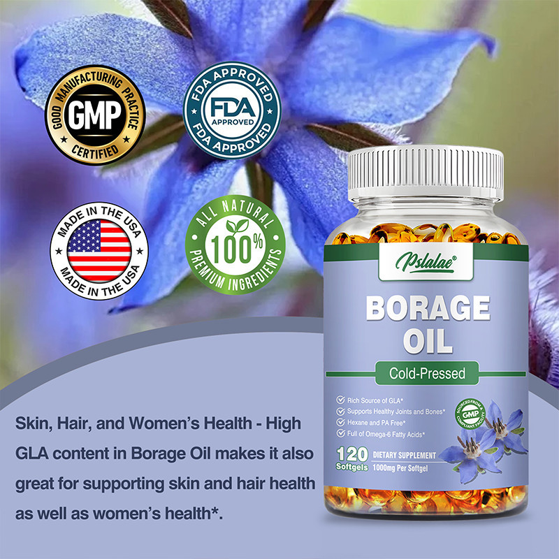 Pslalae Borage Oil Supplement, Rich Source of GLA, Maintain Joint and ...