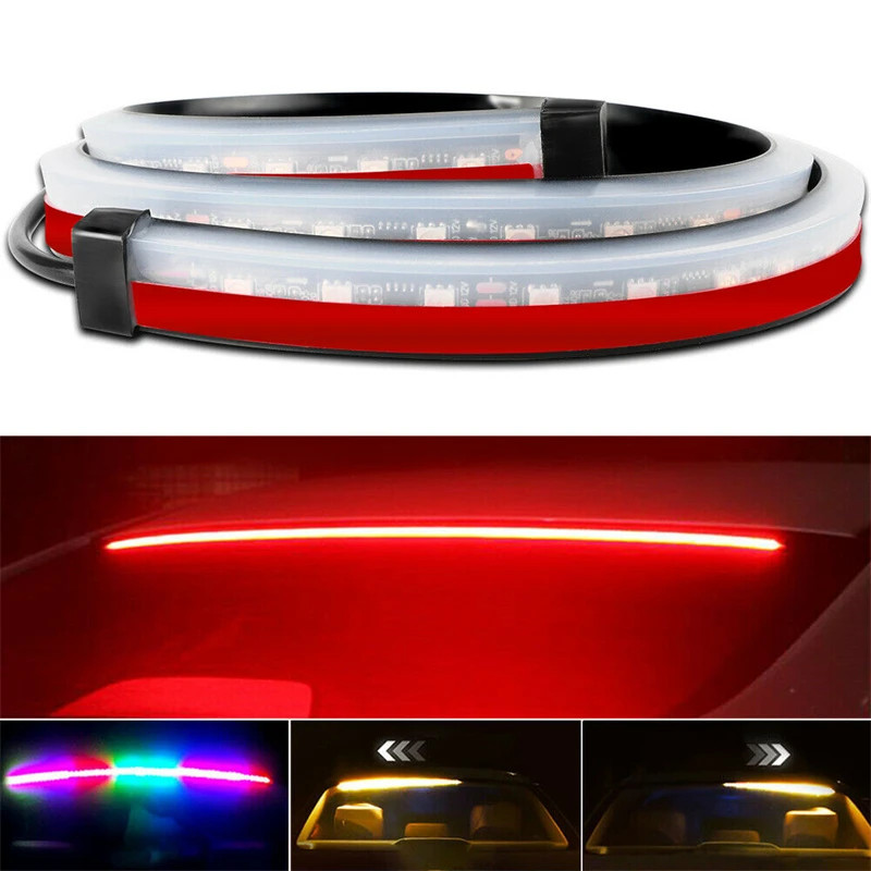 180CM LED 3rd Brake Light Strip Rear Additional Stop Light Turn Signal ...