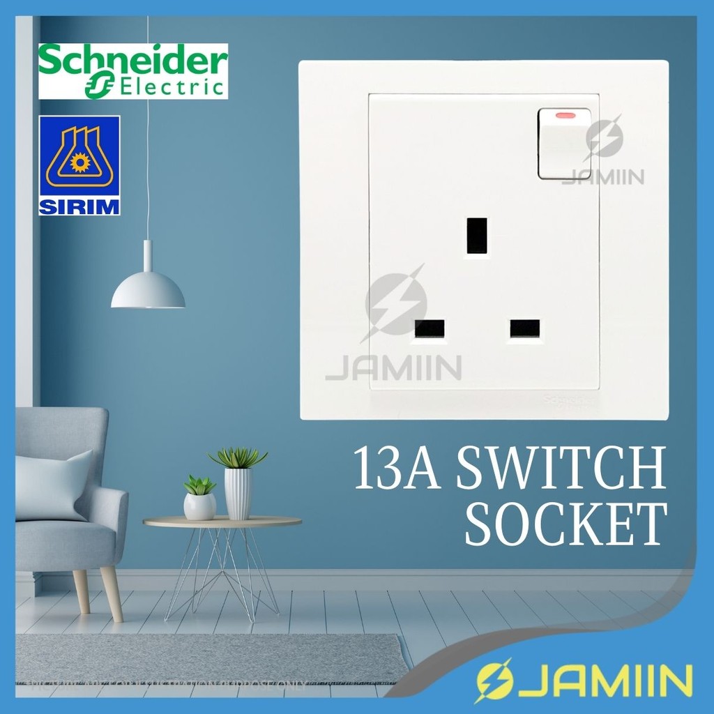 SCHNEIDER VIVACE SERIES 13A Switch Socket Sirim Approved Switch ...