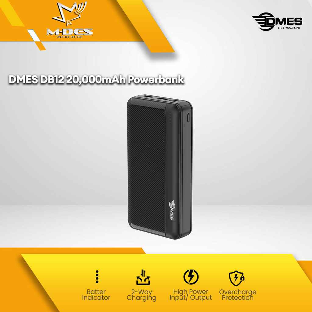 Dmes DB12 12W 20000mAh Powerbank Fast Charging Powerbank For Phone | Shopee Malaysia