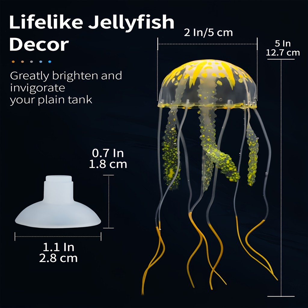 Glowing Fake Jellyfish For Aquarium Fish Tanks Landscaping Decoration ...