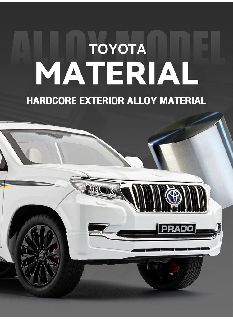 1:18 Scale Big size Toyota Prado Suv Diecast Model Car Alloy Cars Toys ...