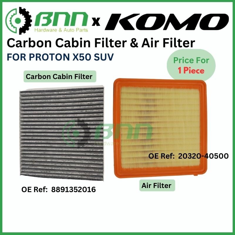 [BNN] KOMO Proton X50 1.5T SUV Air Filter and Cabin Filter (1 Piece ...