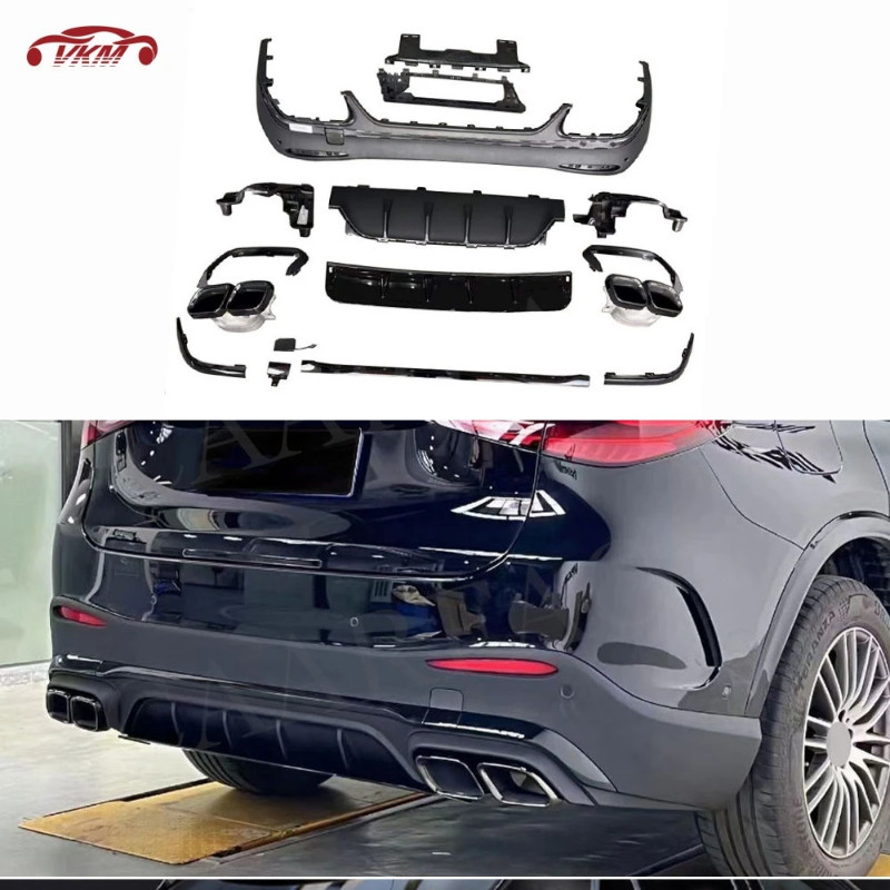 ABS Material Rear Bumper Diffuser Exhaust Tips for Benz X254 GLC260 ...