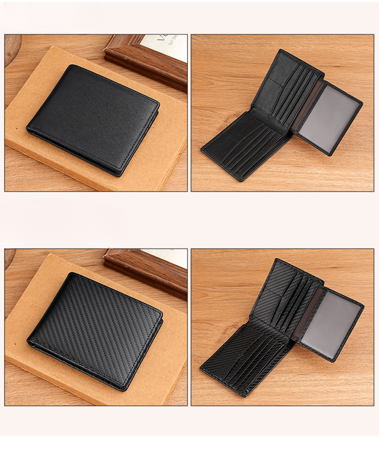 New Man's Wallet Crazy Horse Leather Men's Anti-Magnetic Card Clamp ...