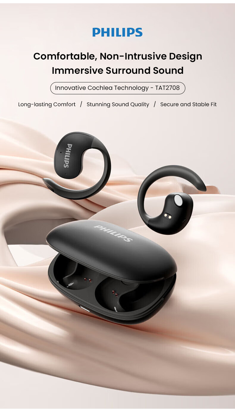 Philips Open-Ear Bone Conduction Sports Headphones TAT2708 | Shopee ...