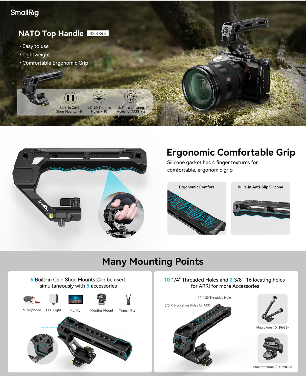 SmallRig Camera Top Handle with Quick Release Slider | Shopee Malaysia