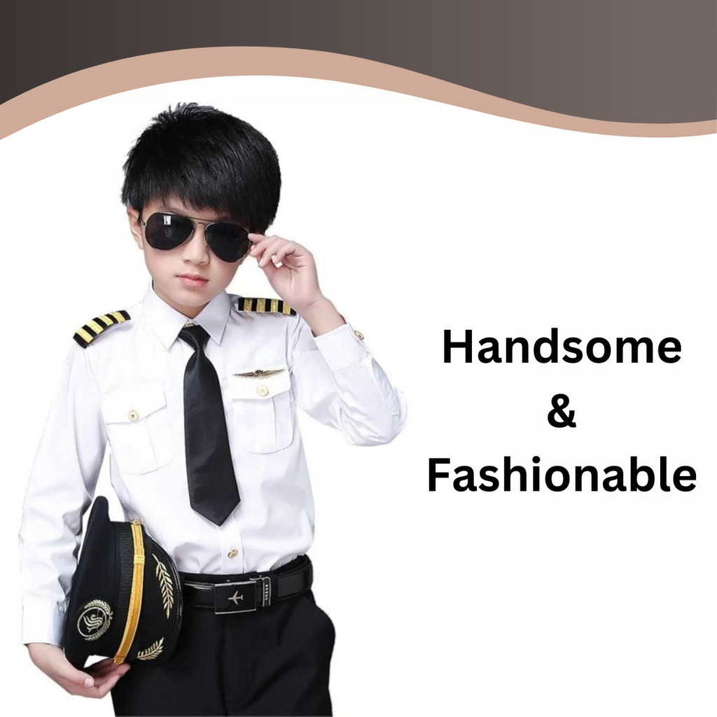 【Authentic Design】 Baju Budak Lelaki Seragam Kapten Kanak Kanak Kids ...