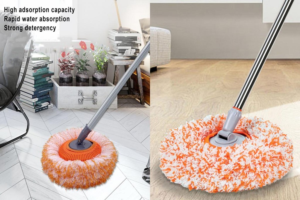 Moon Stainless Steel Mop Dual Cleaning Mop 360 Degree Rotating Wet Dry ...