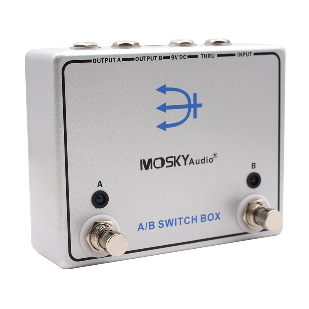 MOSKYaudio A/B SWITCH BOX ABY Pedal Dual Channel Switch Box Line AB Selector True Bypass Guitar ...