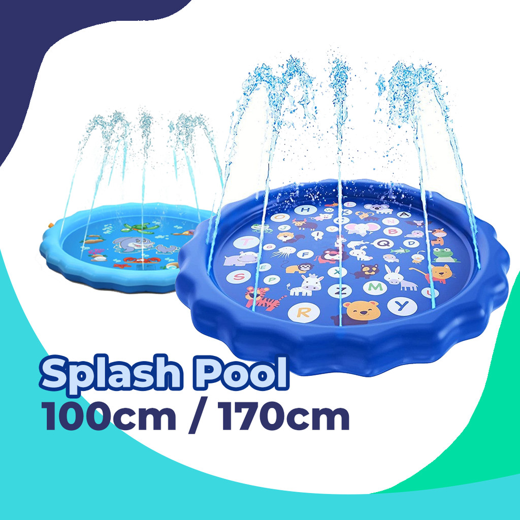 Realeos 100/170cm Baby & Kids Splash Pool Sprinkle Children Inflatable ...