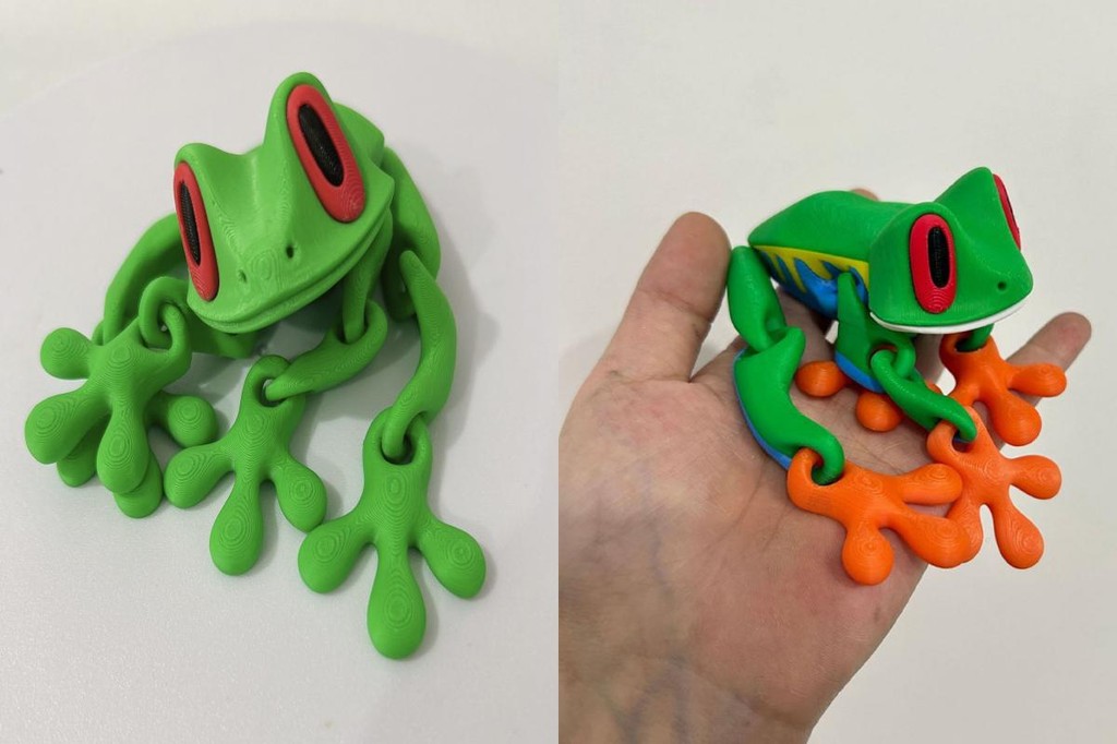 [TM] Poseable Frog Model 3d Printed Frog Toy Magnetic Frog Figurine ...
