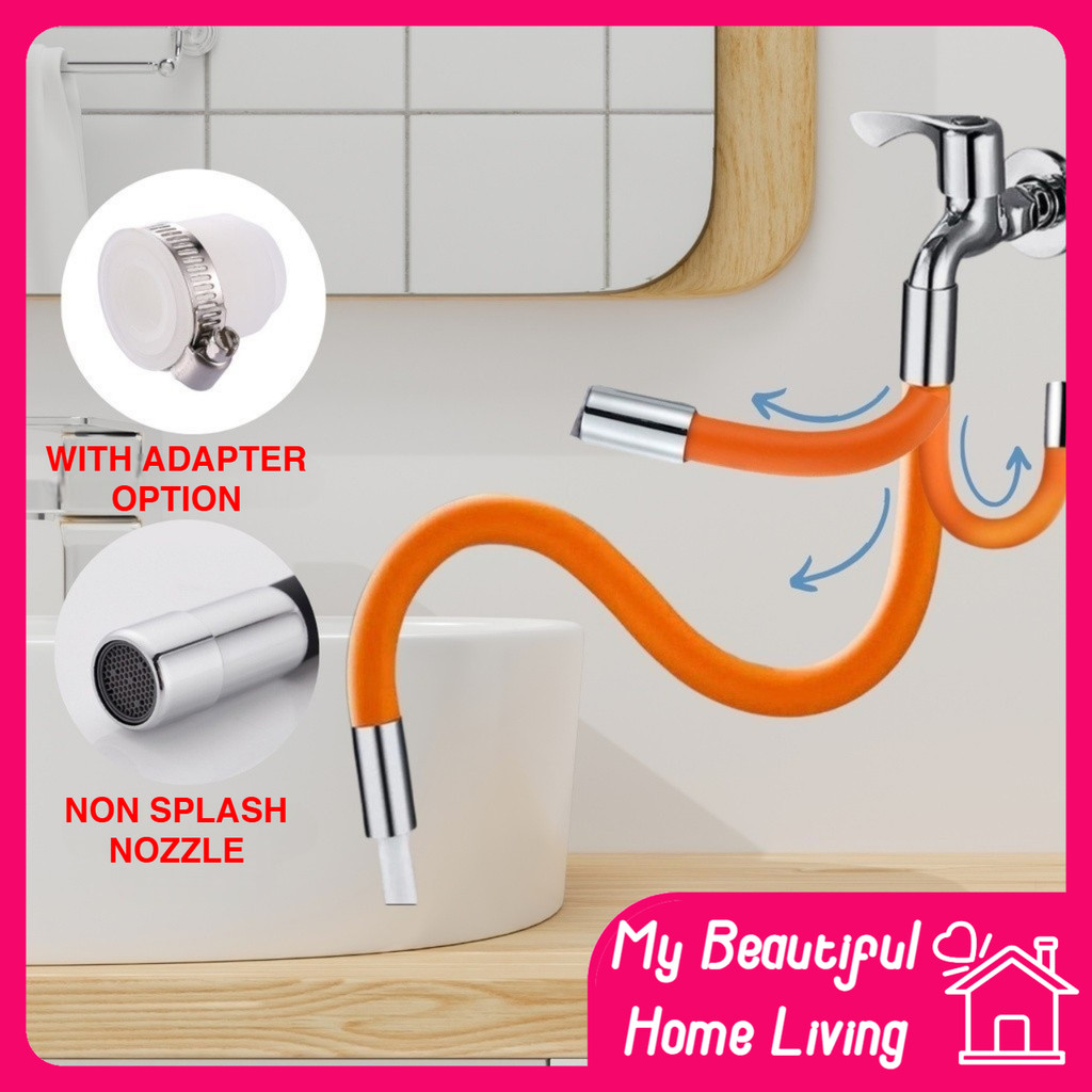 (OPTIONAL ADAPTER) MBHL Faucet Extension Hose Extender Pipe Faucet ...