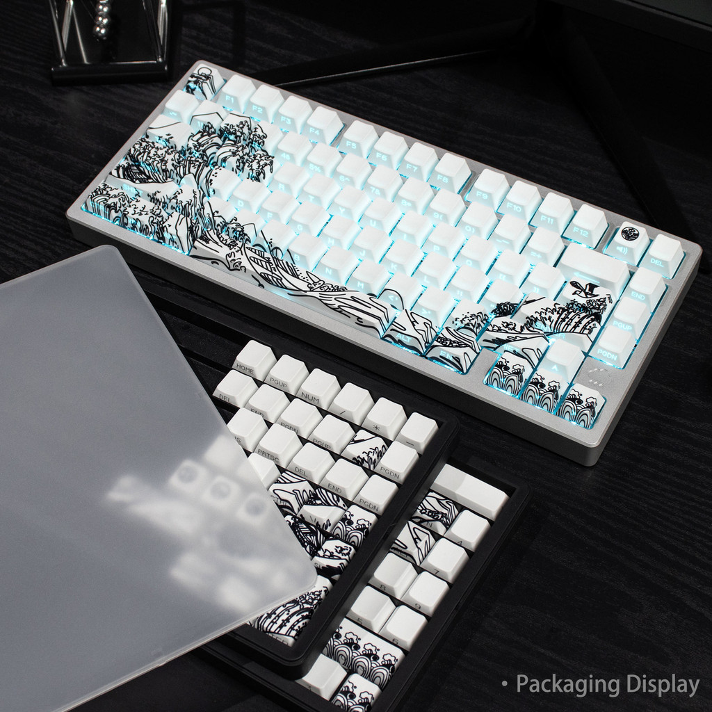 Ukiyo-E Japanese Style Keycaps PBT double Shot Cherry profile Side ...
