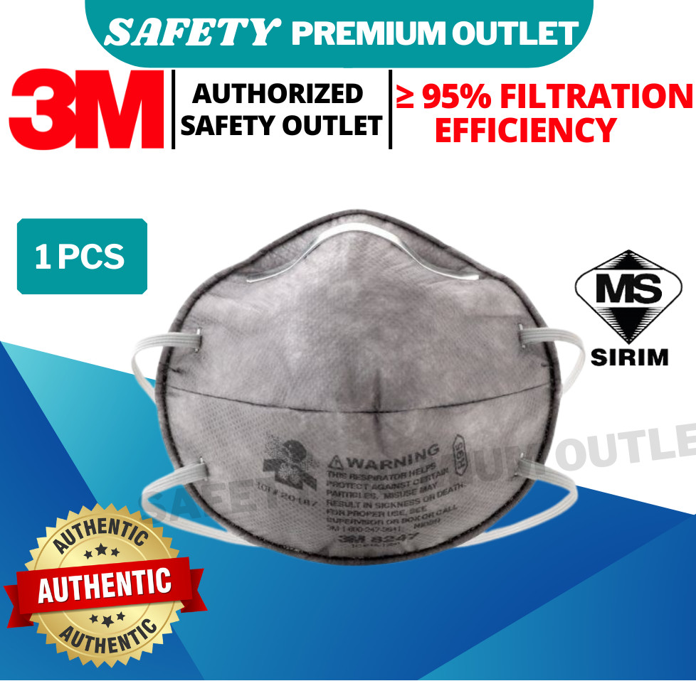 [ORIGINAL] 3M 8247 R95 Particulate Respirator(1 Pcs) 3M R95 3M Gas Mask ...