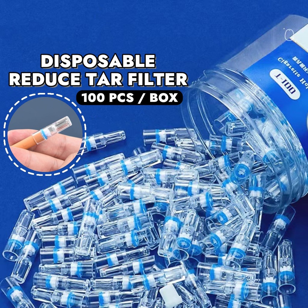 (100 PCS / BOX) One Time Nozzle Disposable Reduce Tar Filter Smoke ...