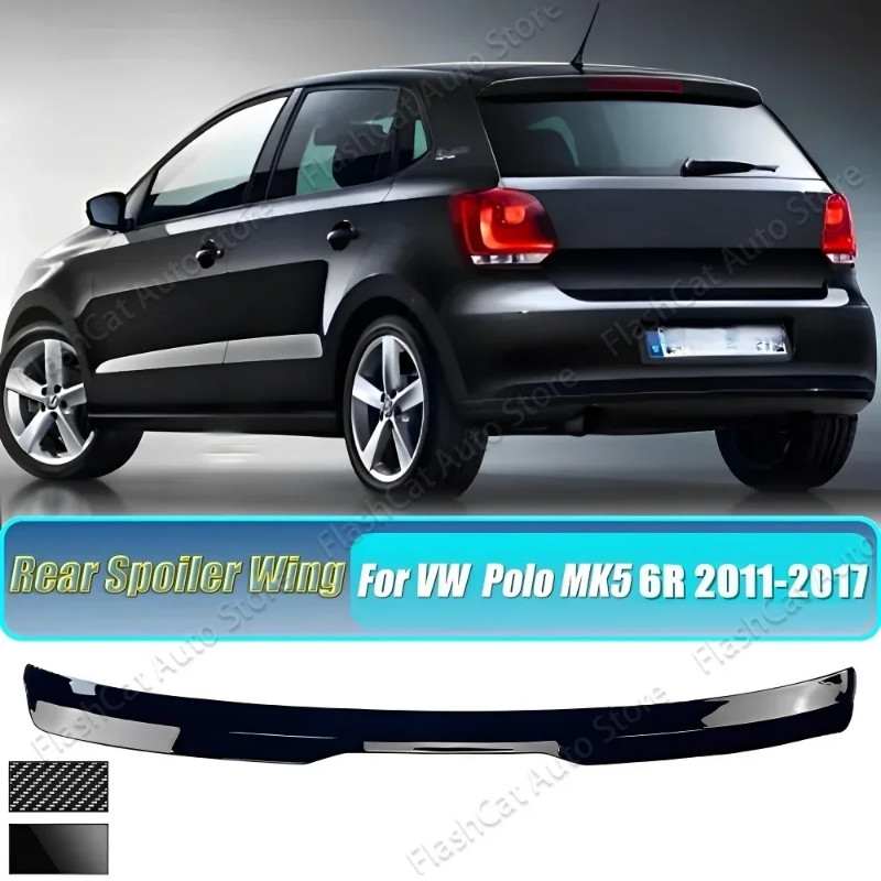 Polo MK5 Maxton Style ABS Black Trim Trunk Tail Wing Spoiler Car Rear ...