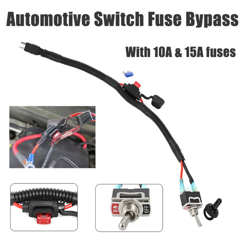 Universal Automotive Switched Fuse Switch For Mini Fuse Holder With 10A ...
