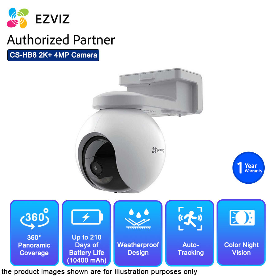 EZVIZ HB8 2K+ 4MP Battery-Powered PT Camera CS-HB8-R100-2C4WDL | Shopee ...