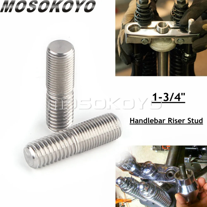 Universal Motorcycle 1-3/4" Handlebar Riser Stud Adapter for Harley ...