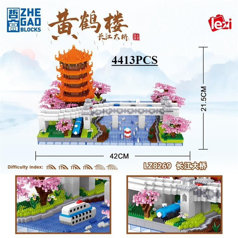 LEZI Mini Blocks Royal Garden Architecture Castle Palace Building ...