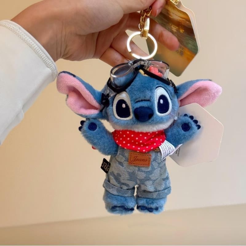Lilo dan Stitch Pilot Stitch Beg Mainan Mewah Loket Rantai Kunci Kereta ...