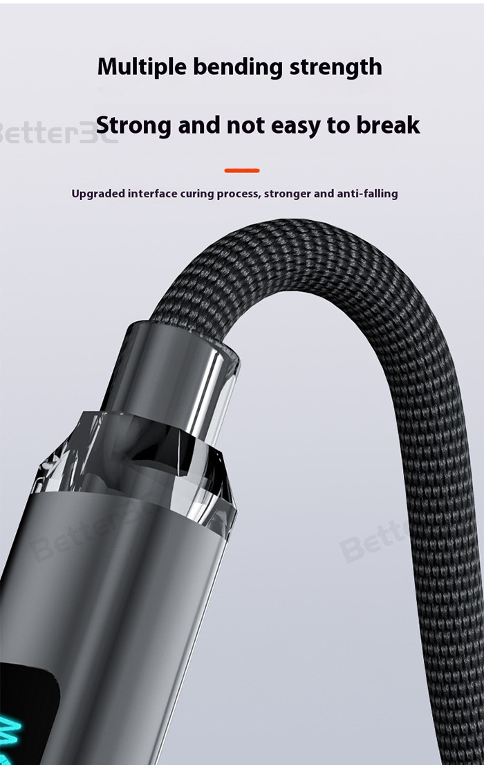 Dual Type C 120W super fast charging Cable With LED digital display ...