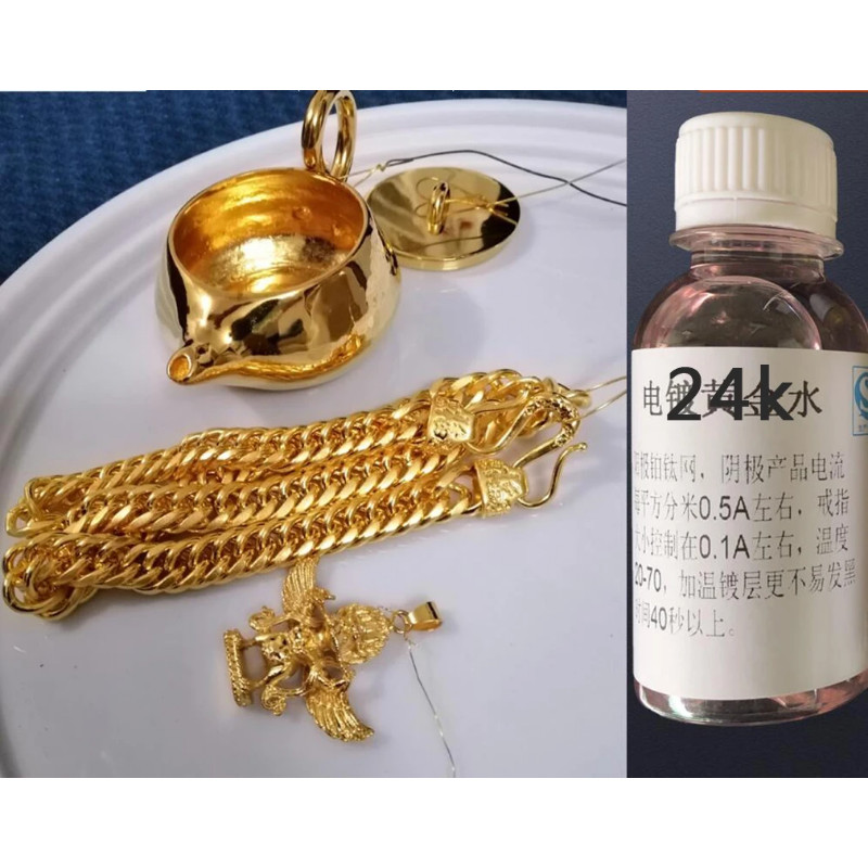 Jewelry Plating Solution 14K 18K 24K Gold Plating Electroplating Liquid ...