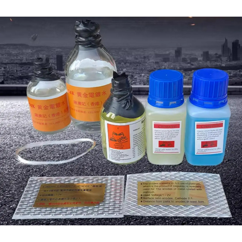 14K/18K/24K 100ml Platinum Gold copper nickel silver Plating Jewelry ...