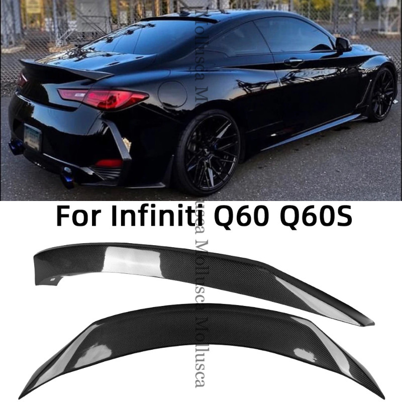 For Infiniti Q60 Q60S ASPEC Style Carbon fiber Rear Spoiler Trunk wing ...